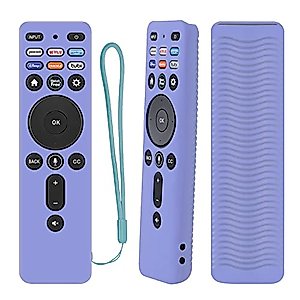 Luminous Blue Silicone XRT260 Remote Cover, Anti-Slip Shockproof Silicone Protective Case Compatible with VIZIO XRT260 Smart TV Controller with Lanyard (Glow in Dark Blue)
