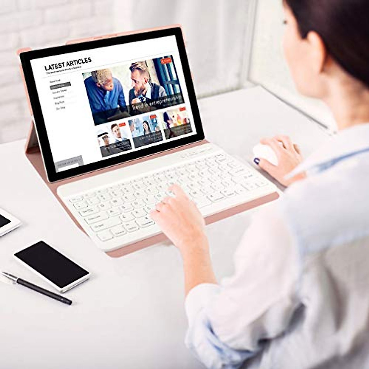 Microsoft Surface Pro 7 Case with Keyboard，Keyboard Case for Microsoft Surface Pro 7 (2019/Surface Pro 6 (2018) / Surface Pro 5(2017)/ Surface Pro 4 (2015) 12.3 inch Tablet