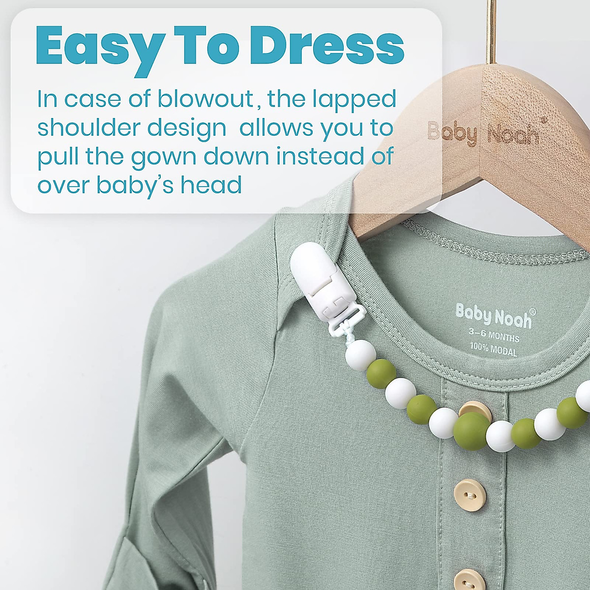 Newborn Baby Knotted Gown, Super Soft Silky Infant Sleeper, Baby Girl Sleep Gown with Mittens, Bow, Clip and Hat Set