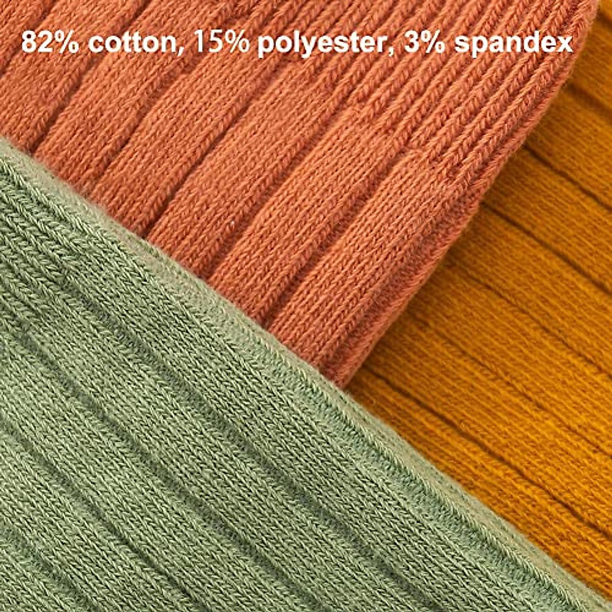 Exegawe Baby Girls Socks Cotton Toddler Knee-High Stockings Kids Cozy Warm Solid Color Long Socks for 0-5T(C-Solid 6 Pairs,L/3-5y)