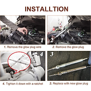 12639701 Diesel Glow Plugs 9G for Duramax LLY LML LMM Chevy&GMC LBZ LGH 6.6L, 2006 2007 2008 2009 2010 2011 2012 2013 2014 2015 2016 Silverado, Savana, Sierra, Express Replaces# 97364968