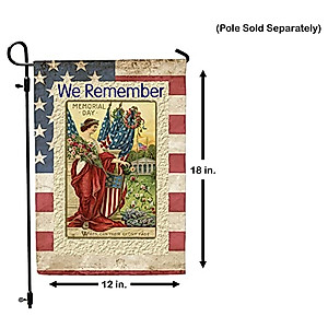 We Remember Memorial Day Flag - 12 x 18 Memorial Day Garden Flag - Memorial Day Decorations Outdoor Flag - Patriotic Garden Flags 12 x 18 Double Sided - Memorial Day Flags by Jolly Jon