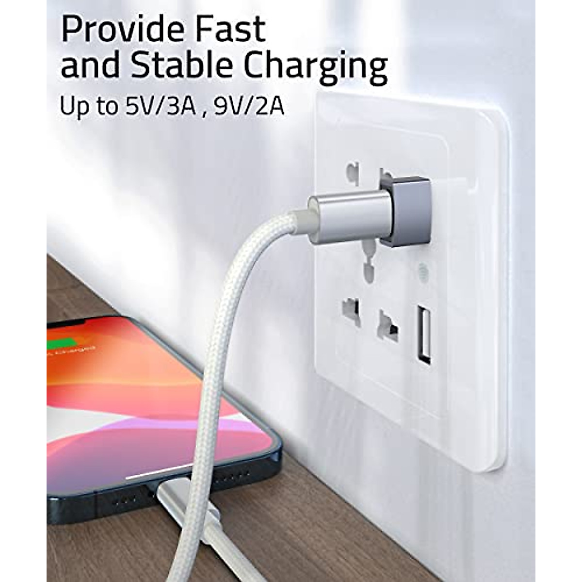 Syntech USB C Female to USB Male Adapter Pack of 3 [Travel Must Haves, Aluminum] USB C to USB Adapter, Type C Charger Cable Power Converter Compatible with iPhone 15 Apple Watch AirPods CarPlay, etc.