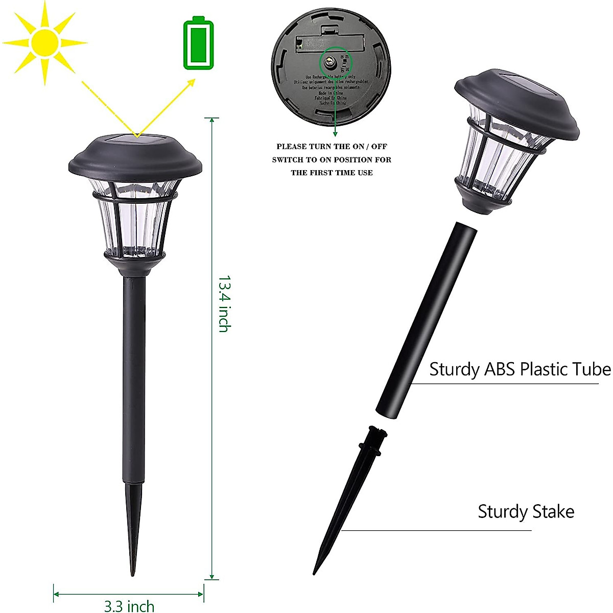 MAGGIFT 8 Pack Solar Ground Lights Outdoor, Disk Light 8 LED Cool White + 4 LED Blue, Waterproof Solar Powered Lights, In-Ground Walkway Deck for Pathway Driveway Landscape Garden Patio, Lawn, Yard