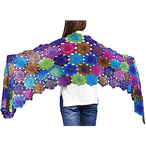 golo Wool Yarn for Knitting 550yd 0.22Ib Cachemire Multicolor Rainbow Yarn (Orange-Black)