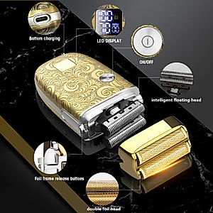 RESUXI Professional Hair Clippers for Men Hair Trimmer Set,Barber Clippers and Beard Trimmer Set Cordless Hair Cutting Grooming Haircut Kit USB Rechargeable Adjustable LED Display