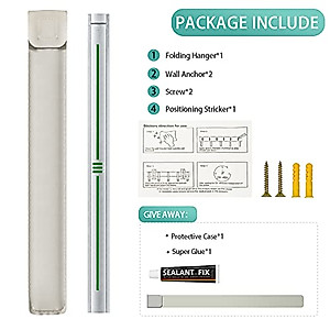 DarMeyFull Clothes Drying Rack Retractable Wall Mounted Clothes Rack Folding Drying Rack Clothing Hanging Rack Clothes Hanger Rack for Laundry Room Closet Storage Organization Aluminum Silver 1 PC