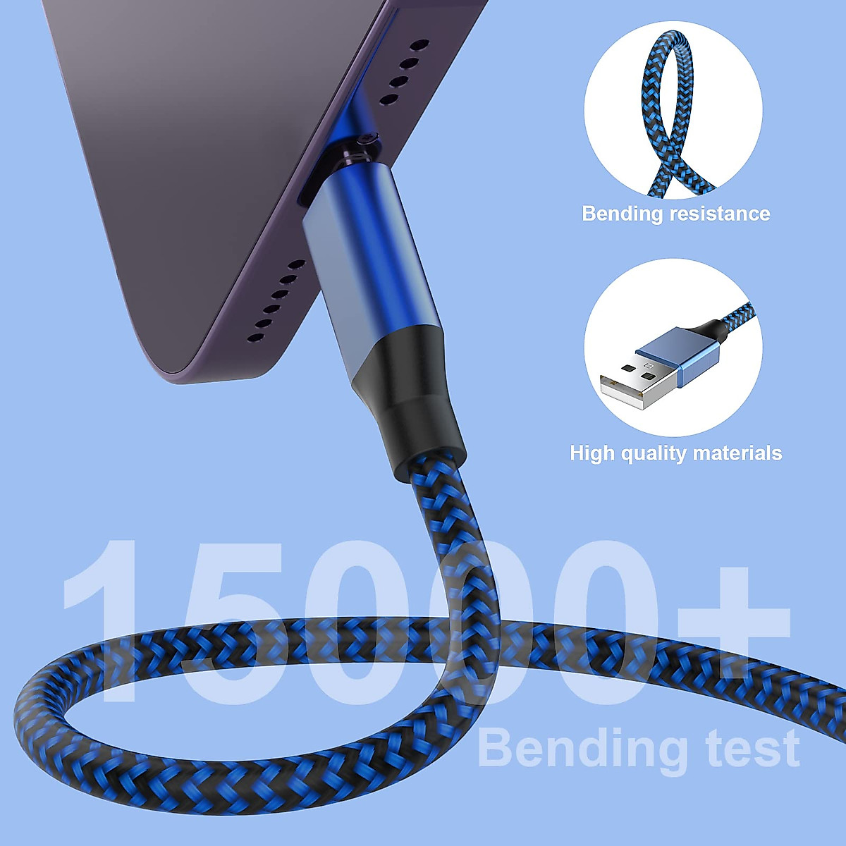 iPhone Charger [Apple MFi Certified] Lightning Cable 6PACK-3/3/6/6/6/10 FT Nylon Braided USB Charging Cable High Speed Cord Compatible with iPhone 14/13/12/11 Pro Max/XS MAX/XR/XS/X/8/7/Plus/6S/6/iPad