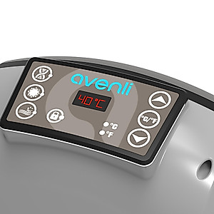 JLeisure Avenli London 181 Gallon 49 Inch 2 to 3 Person Inflatable Hot Tub Spa with Control Panel, Insulated Tub Cover and Floor Protector, Black