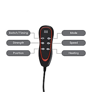 Homesnew Shiatsu Neck and Back Massager with Heat, Heated Massage Chair Pad for Full Back Massage with 9 Vibration Motor and 3 Graphene Heating, Suitable for Home and Office Chair