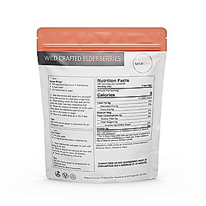 Naturtonix Whole Dried Elderberries, All Natural Immune Booster, Vegan, Gluten Free & Non-GMO, Vitamin C, Sambucus Nigra, For Making Tea, Syrup, Jam & Gummies 8 Ounce Pouch