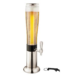 Hammer + Axe Drink Dispenser [2023 Amazon Exclusive] Pro-Pour Tap & Bottle Opener, 88 Fl Oz, Home Bar Party Accessory, Elegant Design, Portable Beverage Tower Server, Beer Liquor Margaritas Cocktails