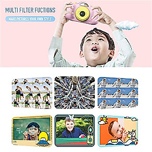 Cartoon Child Camera Child HD Digital Camera Portable Education Camera Child Full Color Camera 8.0MP (Excluding Memory Card),Pink