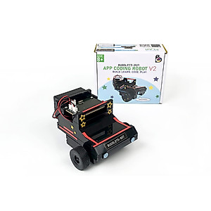 BUDDLETS-Bot Robot Toy Kit for Kids Ages 8-12 - STEM Coding Robotic Toy Car for Beginners - Engineering DIY Building Kit with Voice, Coding & App Controlled Robot (Black)