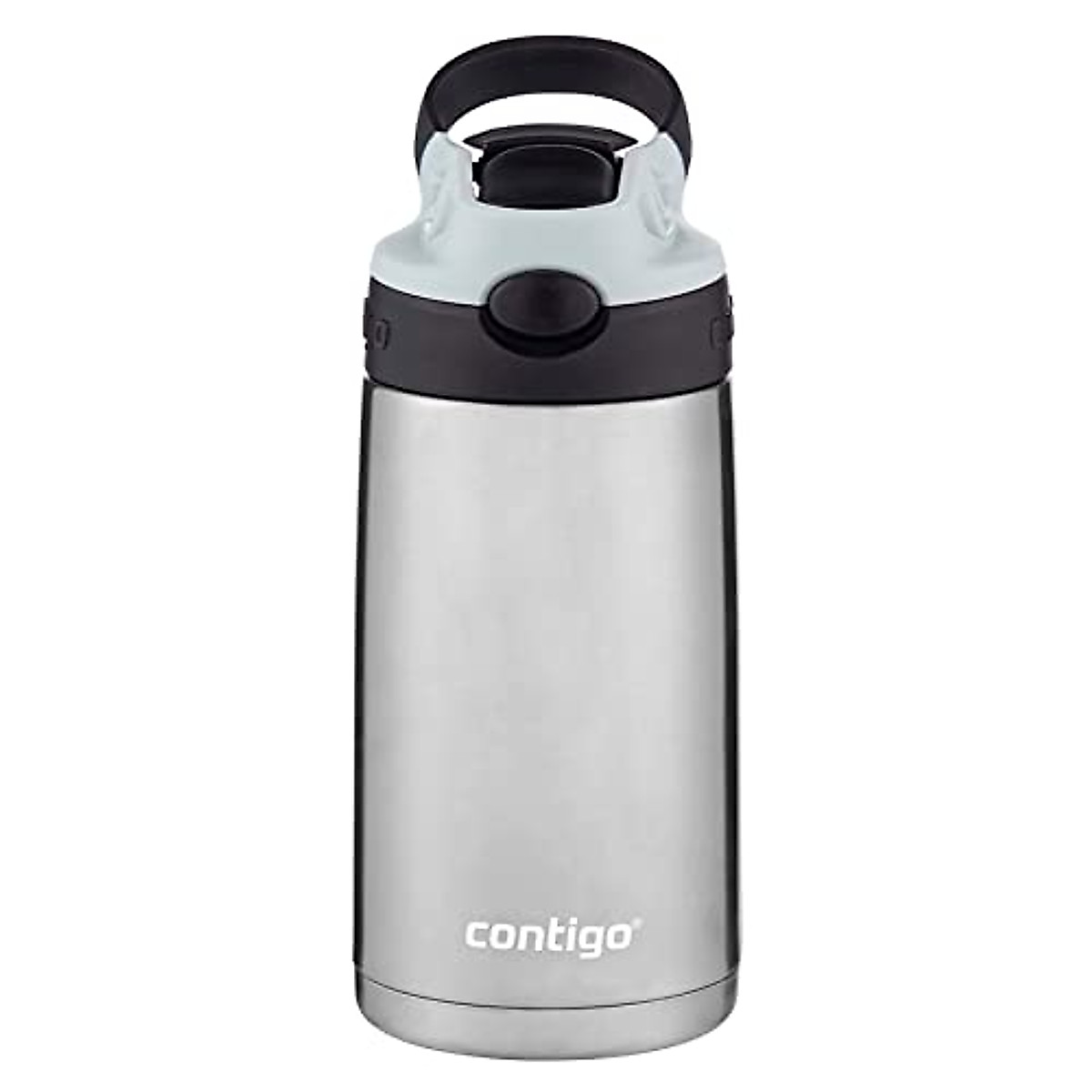 Contigo Kids Straw Stainless Steel Water Bottle with AUTOSPOUT Lid, 13oz, Licorice