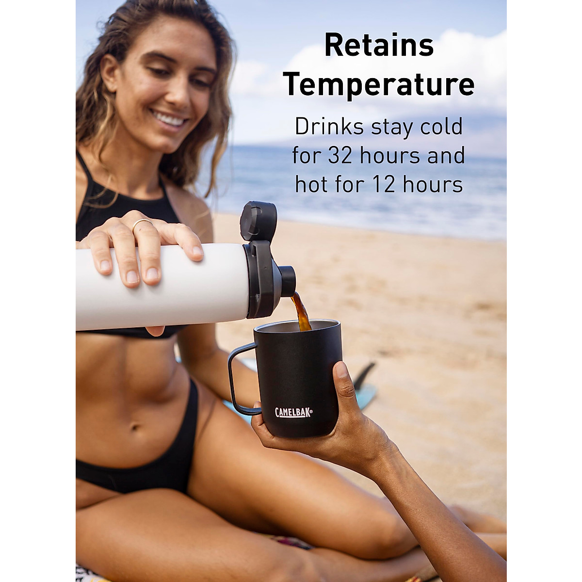 CamelBak Chute Mag 32oz Vacuum Insulated Stainless Steel Water Bottle, Black