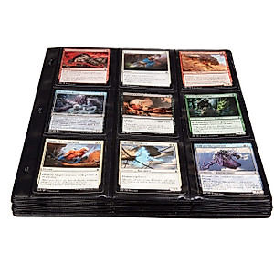 Monster 9 Pocket Trading Card Album Pages(25 Pk)- Strong Pocket for Standard 3-Ring Binder, Anti-Theft & Anti-Drop TCG Side-Loading Protector, Holds 450 Cards, Compatible w Major Brand, Christmas Gift