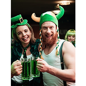 SATINIOR Suspender and Bow Tie Set 80s Clip on Suspenders for Men Women(Green)