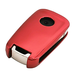 Red TPU Key Fob Cover Case Jacket Skin Glove Holder for Chevy Chevrolet Equinox Camaro Cruze Malibu Volt Park Impala Buick Regal Verano Lacrosse