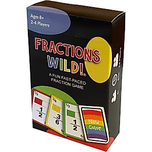 Fractions Wild - Match Fraction Number or Color to be The First to get rid of All Your Cards! Easy to Learn, Fun to pla Math Game for 3rd, 4th, 5th and 6th Grades.