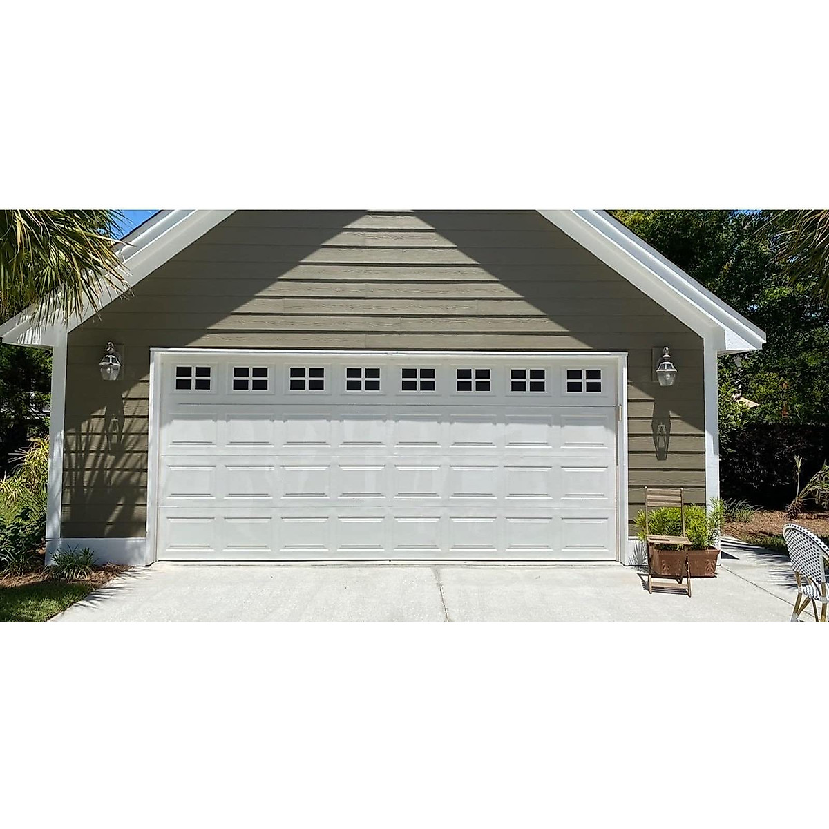 32 Sheets 2 Car Garage Kits Household Easy Installation Magnetic Panels Fake Windows Hardware Decorative (Size 6.14" x 4")