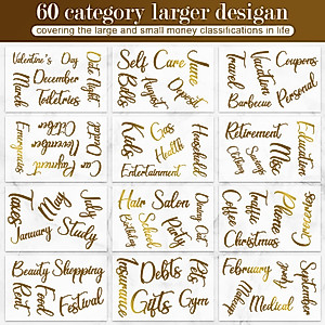 Money Wallet, Money Organizer for Cash with 10 Zippered Pocket, Large Capacity Money Pouch, Money Bag, Unisex Budget Wallet,Cash Bag with 60 Sticker Labels, Money Holder for Budgeting,Receipt and Tips