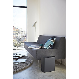 Yamazaki GB-Y BK Tower Square Trash Can, Rectangular, Black