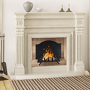 INNO STAGE Cast Iron Fireback Feet - Durable Fireplace Fireback Support for All Firebacks | Heavy-Duty Cast Iron Fireplace Feet, 1 Pair