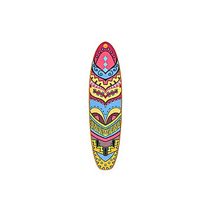 SCSK8 Super Deluxe Inflatable SUP Board (Doodle Design),Yellow,11 ft. x 32" x 4.75",QT-SUP11T
