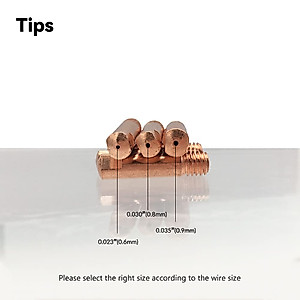 Copper Contact Tips .035'' / .030'' 30-pk Mig Welding Torch 11-30 Accessories for 15AK MIG/MAG Welding Torch MIG Guns (0.030'')