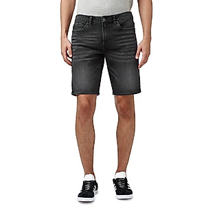 Buffalo David Bitton Men's Relaxed Straight Dean Denim Shorts, Black S23, 32