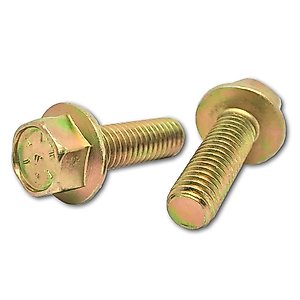 50 PCS 3/8-16x1 Grade 8 Hex Flange Screws Frame Bolts USS Coarse Zinc Yellow
