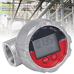 Digital Meter High Accuracy LCD Display for Gasoline Water 20MPa Maximum Pressure
