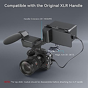 SmallRig Cage for Sony FX30 FX3 with HDMI Cable Clamp, Classic Bright Black Surface, Included Cold Shoe and NATO Rail, Modular Design Compatible with Original XLR Handle - 4183