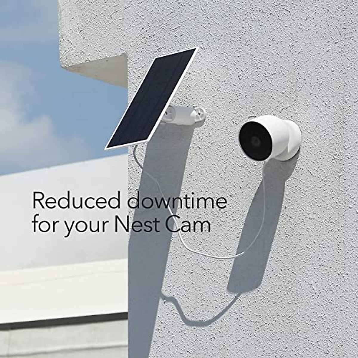 Wasserstein Solar Panel for Google Nest Cam Outdoor or Indoor, Battery - 2.5W Solar Power - Made for Google Nest (3-Pack)