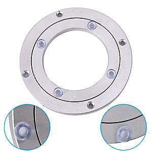 Rotating Bearing Plate, Rotating Heavy Duty Aluminium Alloy Rotating Bearing Plate Turntable Round Dining Table(4 inch*H8.5MM)