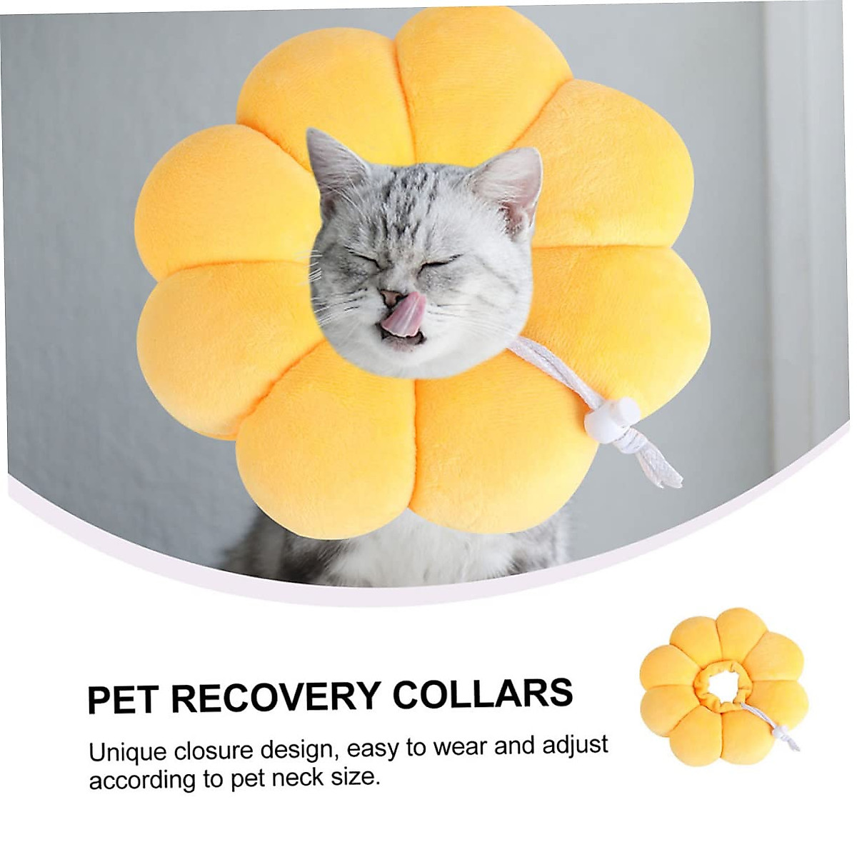 balacoo 3pcs Compound Cone Collar Breathable cat Collar Adjustable cat Collar pet Recovery Cone cat Recovery Collar cat cat Neck Collars Dog Cone Donut Decor Portable Cotton