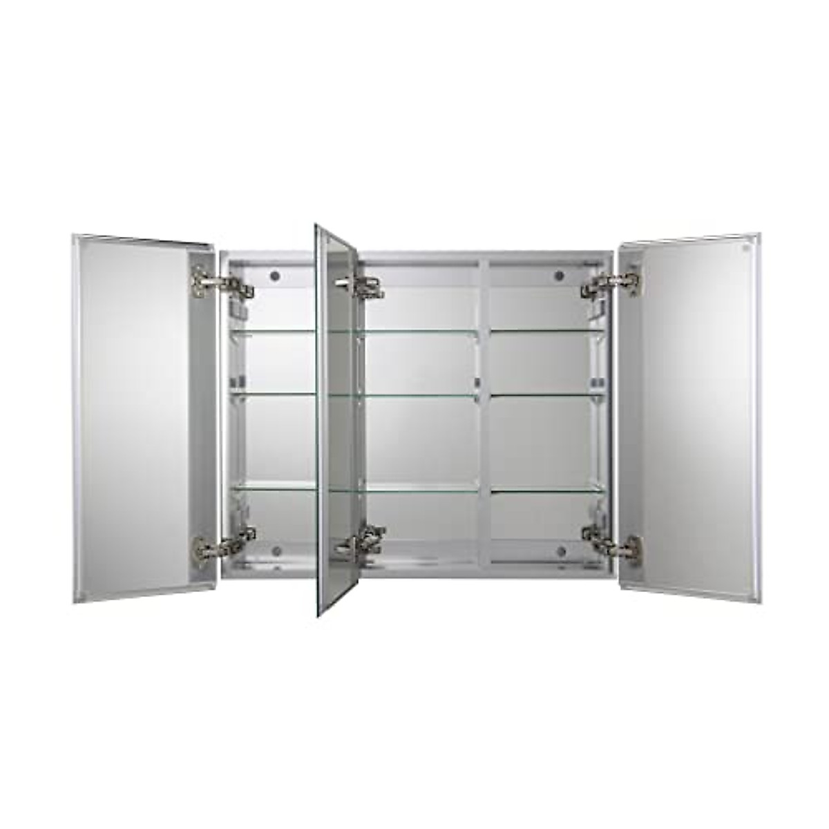 Croydex Thurmond Tri-View, Recessed or Surface Mount Medicine Cabinet, 30W x 26H, Aluminum