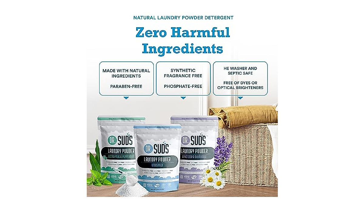 Dr Suds Laundry Powder Bundle: Natural & Economical