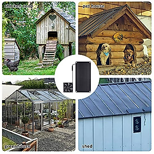 Aumotop 10W Solar Powered Dual Fan, Solar Vent Exhaust Fan High Speed Air Flow Outside Kit, Waterproof Outdoor Solar Panel Fans for Chicken Coops, Greenhouses, Sheds, Pet Houses, Windows