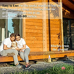 24Pcs Snake Away Repellent for Outdoors Indoor, Snake Repellent Balls for Snakes Rats and Other Pests, for Yard Lawn Garden Camping Fishing, Natural Plant Formula Pest Insect Control, Pet Safe