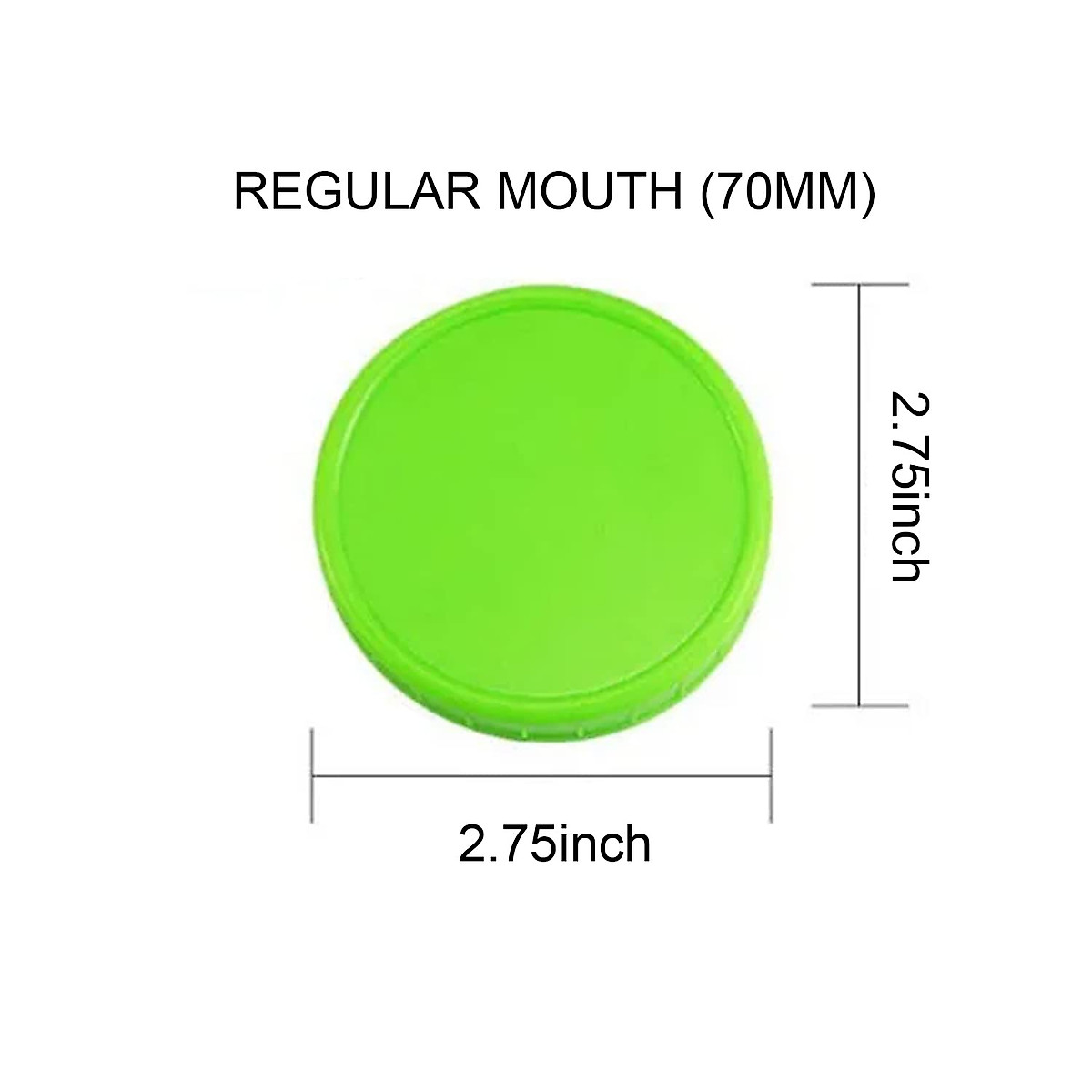 Mason Jar Lids - Compatible with Ball, Kerr, and Other Brands - Vibrant Colored Plastic Caps for Canning and Storage Jars - Airtight and Spill-Proof - Pack of 8 (Small/Regular - 2.75in)