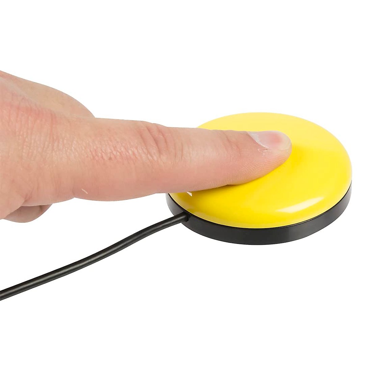 AbleNet Buddy Button Switch Yellow - Assistive Technology Interactive Switch for Communication and Accessible Play - Product# 57500