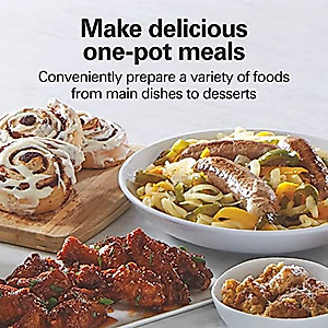 Hamilton Beach 8 Quart Programmable Slow Cooker with Three Temperature Settings, Dishwasher Safe Crock and Lid, Silver (33480)