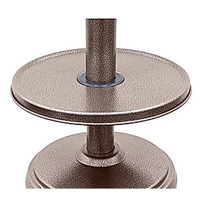 Hiland AZ 48,000 BTU Hammered Bronze Stainless Steel Patio Heater with Table