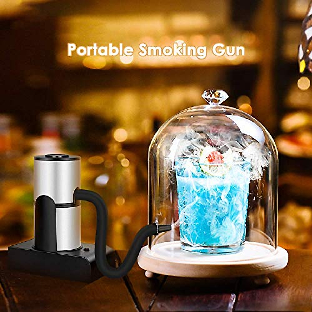 Smoking Gun Portable Cocktail Smoker with Wood Chips ,Handheld Food Kitchen Smoker Gun for Sous Vide,Meat,Salmon,Cocktails Drink,Cheese,BBQ,Perfect for Foodie Gifts