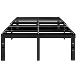 FSCHOS King-Bed-Frame, 16 Inch Metal Platform King Size Bed Frame No Box Spring Needed, Heavy Duty Bed Frame King Easy Assembly, Noise Free, Black
