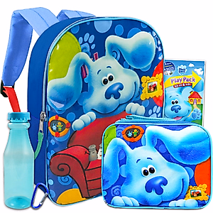 Nick Shop Blue’s Clues Backpack and Lunch Box Set - Blue’s Clues Backpack for Boys Bundle with Blue’s Clues Lunch Bag, Stickers, Coloring Pages, More