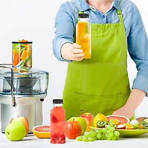 Goiio 3 Pcs 17 Ounce Plastic Juice Bottles, Clear Bulk Beverage Containers, for Smoothies, Juice Milk and Homemade Beverages