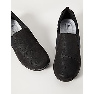 Clarks womens Sillian Paz Slip On Loafer, Black Synthetic Nubuck, 8.5 US